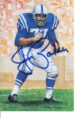 1989 Goal Line Art Jim Parker Autograph Card Colts HOF 2829/5000 *Show ...