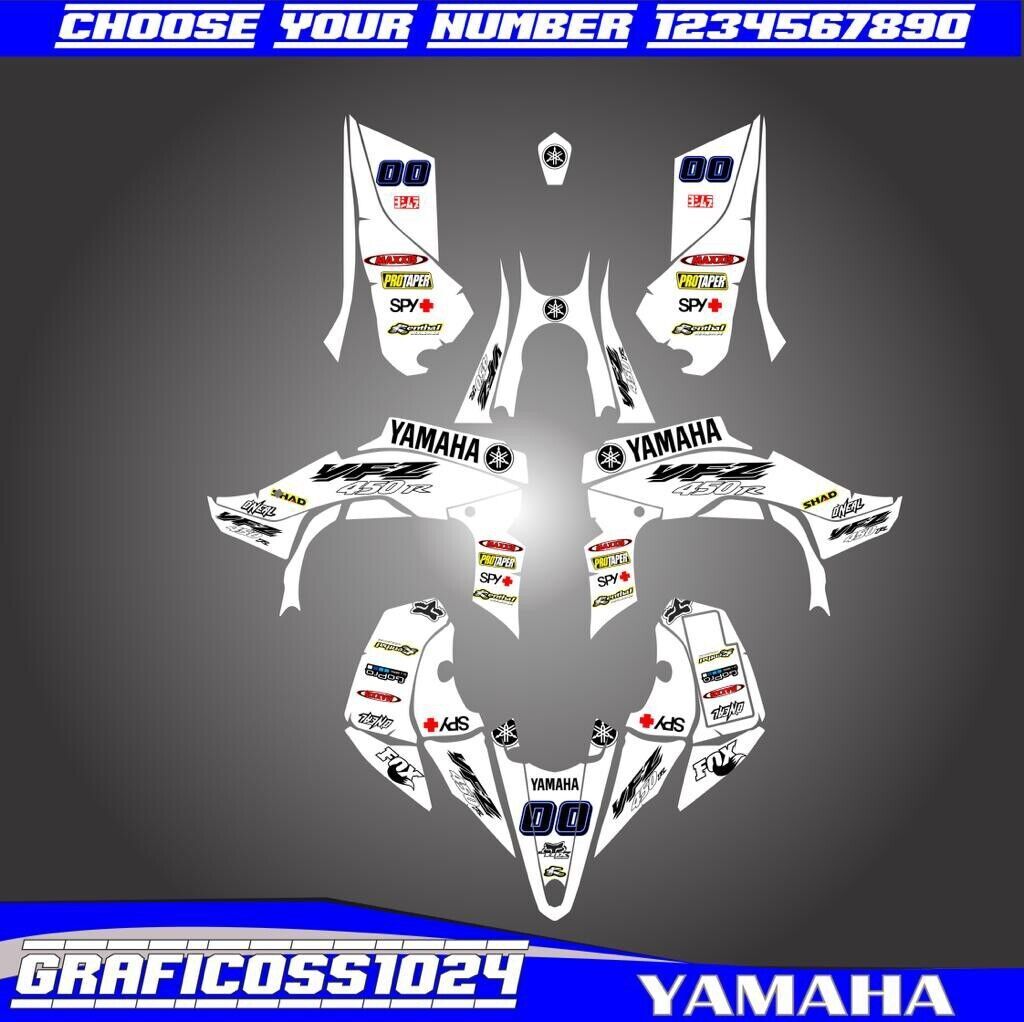 Yamaha YFZ 450R 450X Graphics Decal Sticker Kit 2014 2015 2016 2017 ...