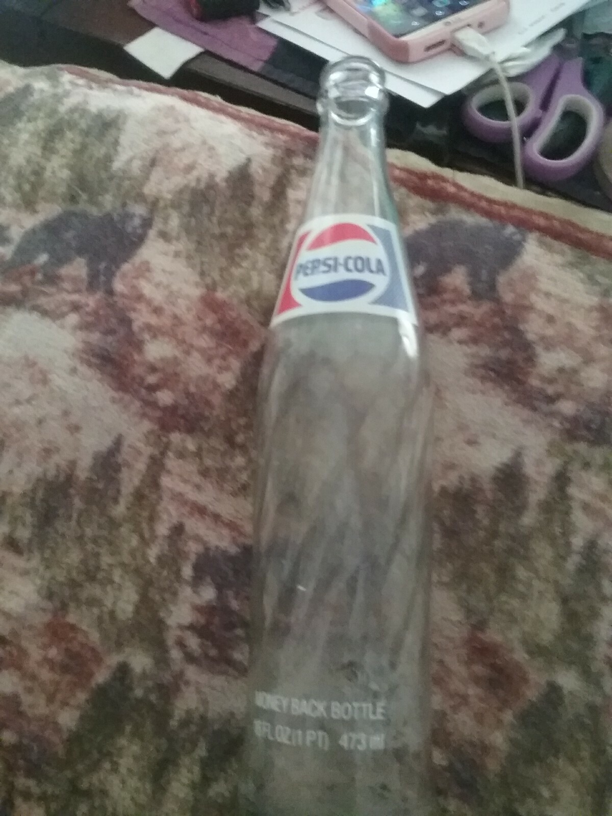 Vintage Pepsi-Cola Glass Soda Bottle 16 Fl Oz w/Swirl Pattern on bottle ...