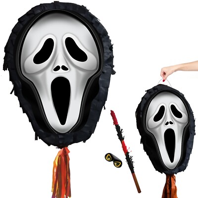 Ghost face Pinata Smash Party birthday theme Game Halloween Treat skull ...