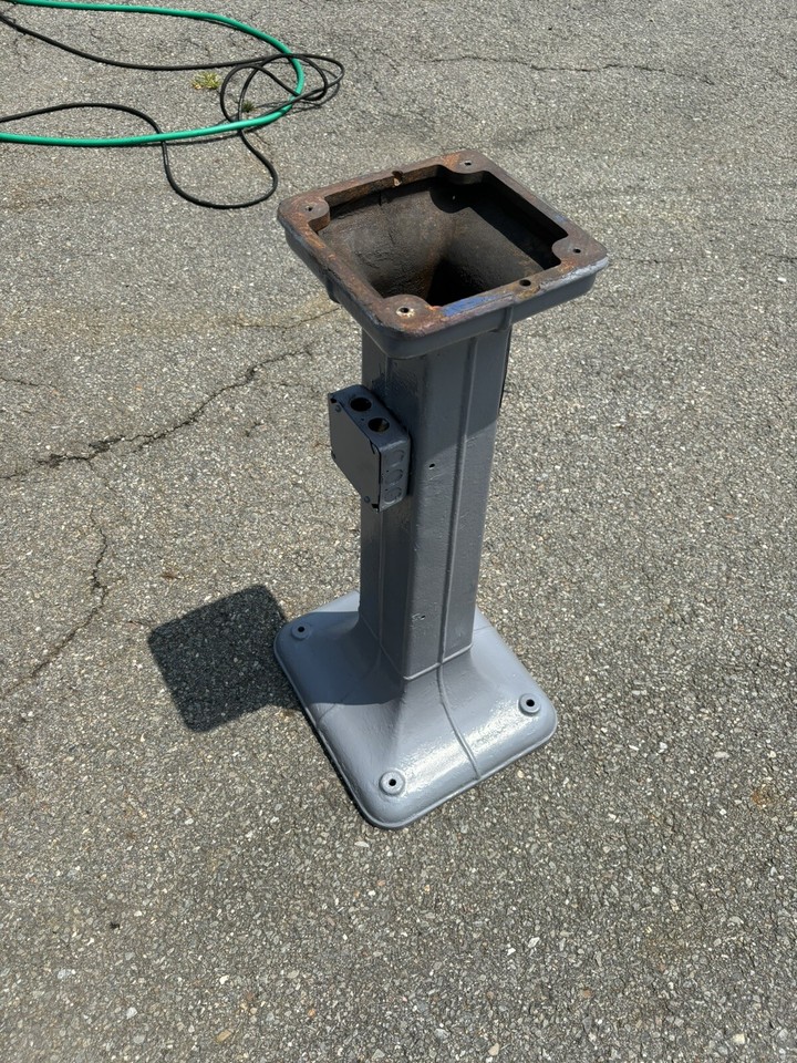 Antique Rockwell Delta CAST IRON PEDESTAL STAND Rockwell Buffer/Grinder ...