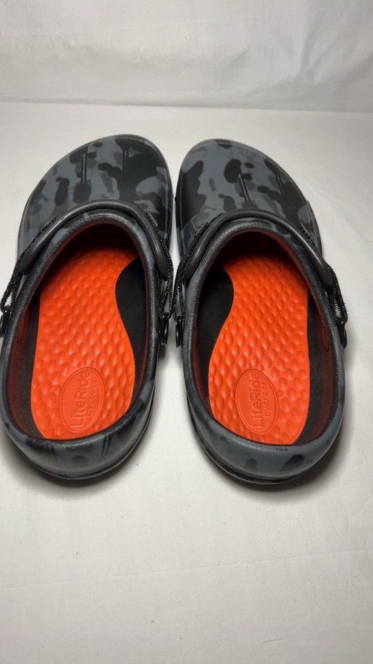 Crocs™ Unisex Bistro Pro Literide™ Black Camo Clogs Size Men’s 7/ Women ...