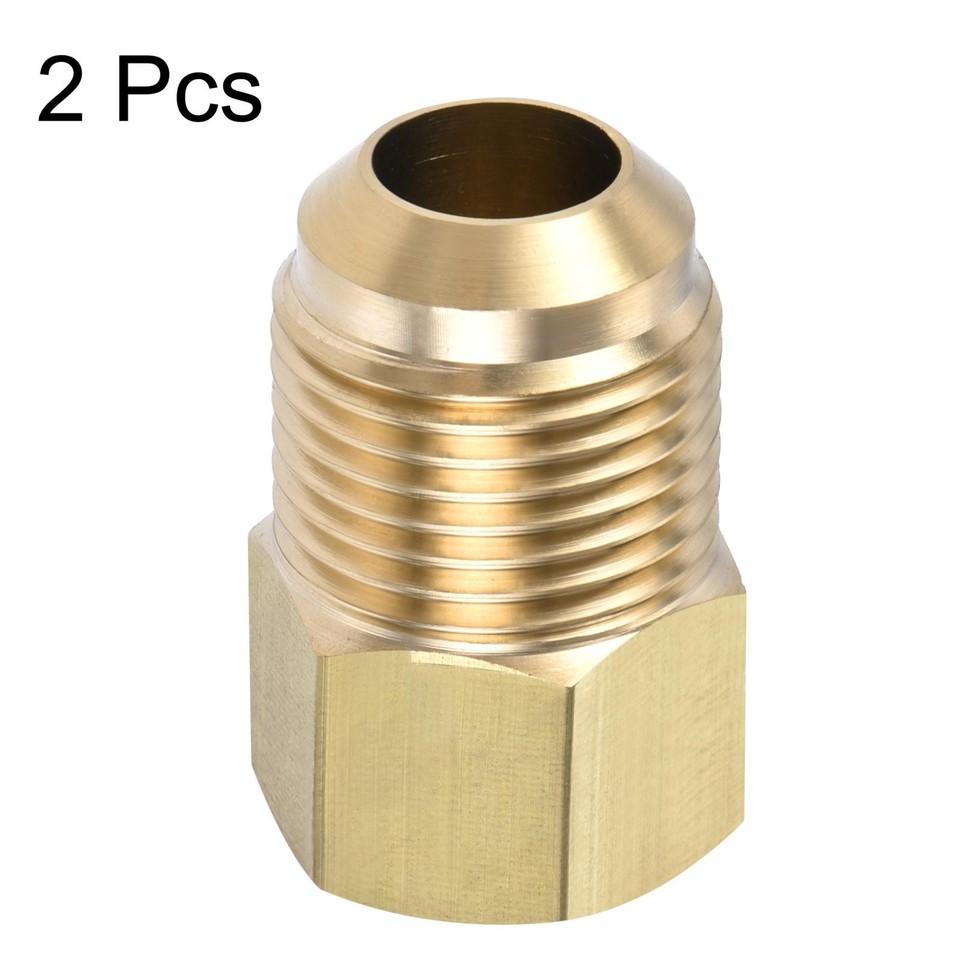 Brass Pipe fitting, 1/2 SAE Flare Male 1/4 SAE Female Thread, Tube ...
