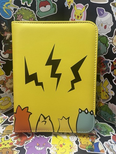 TCGAMES Pokemon TCG 4-Pocket Binder | Charmander & Pikachu | Holds 400 ...