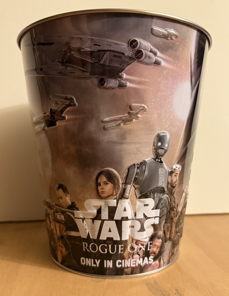 AMC Theaters STAR WARS Rogue One POPCORN BUCKET TIN embossed metal | eBay