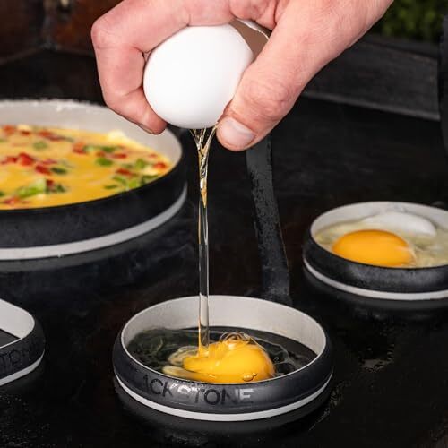 5515 Egg Ring/Omelet Ring Kit,Silver Blackstone 5515 Egg Ring/Omelet ...