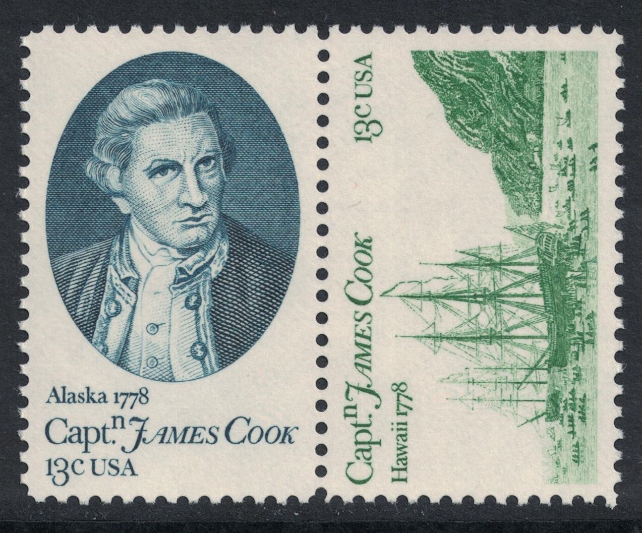 Scott 1732-1733- Captain James Cook, Alaska & Hawaii- MNH 13c 1978 ...