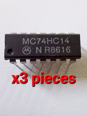 Lot of 3* Motorola MC74HC14 N INVERTER HEX SCHMITT IC Chip Integrated ...