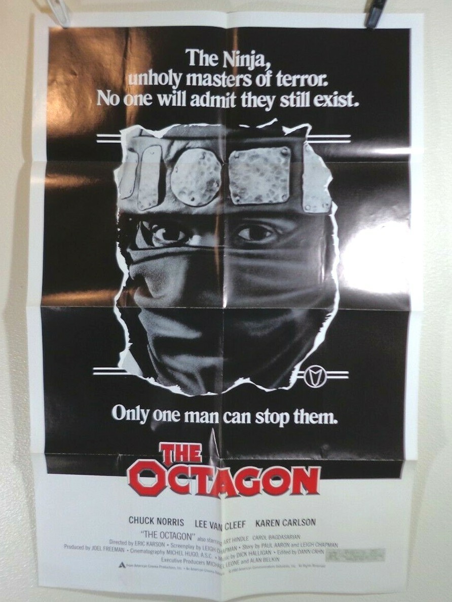 THE OCTAGON CHUCK NORRIS - THEATER USE Movie Poster 41 X 27 - 1980 MINT ...