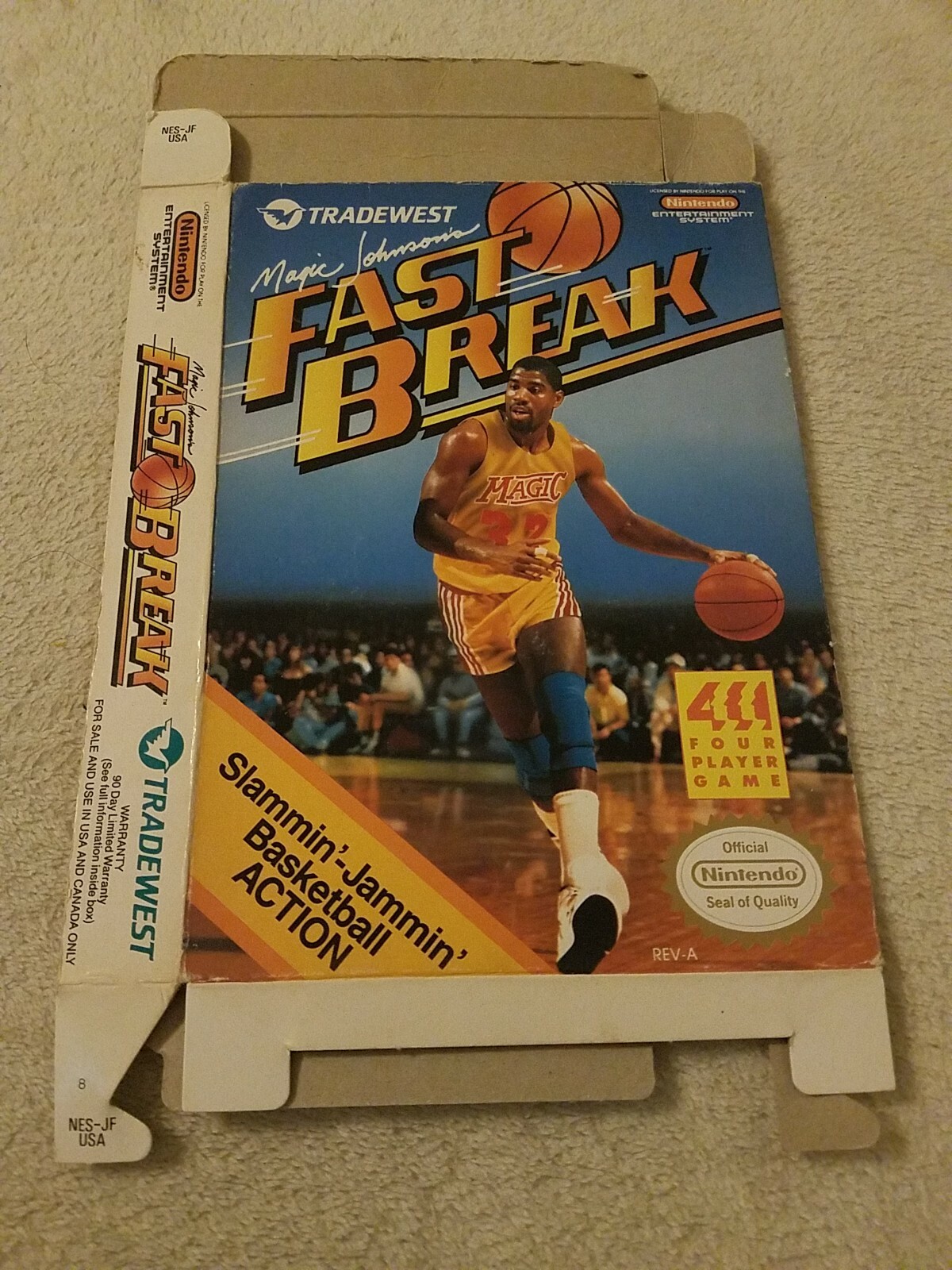 Magic Johnson's Fast Break NES (Nintendo, 1990) Authentic Box ONLY ...