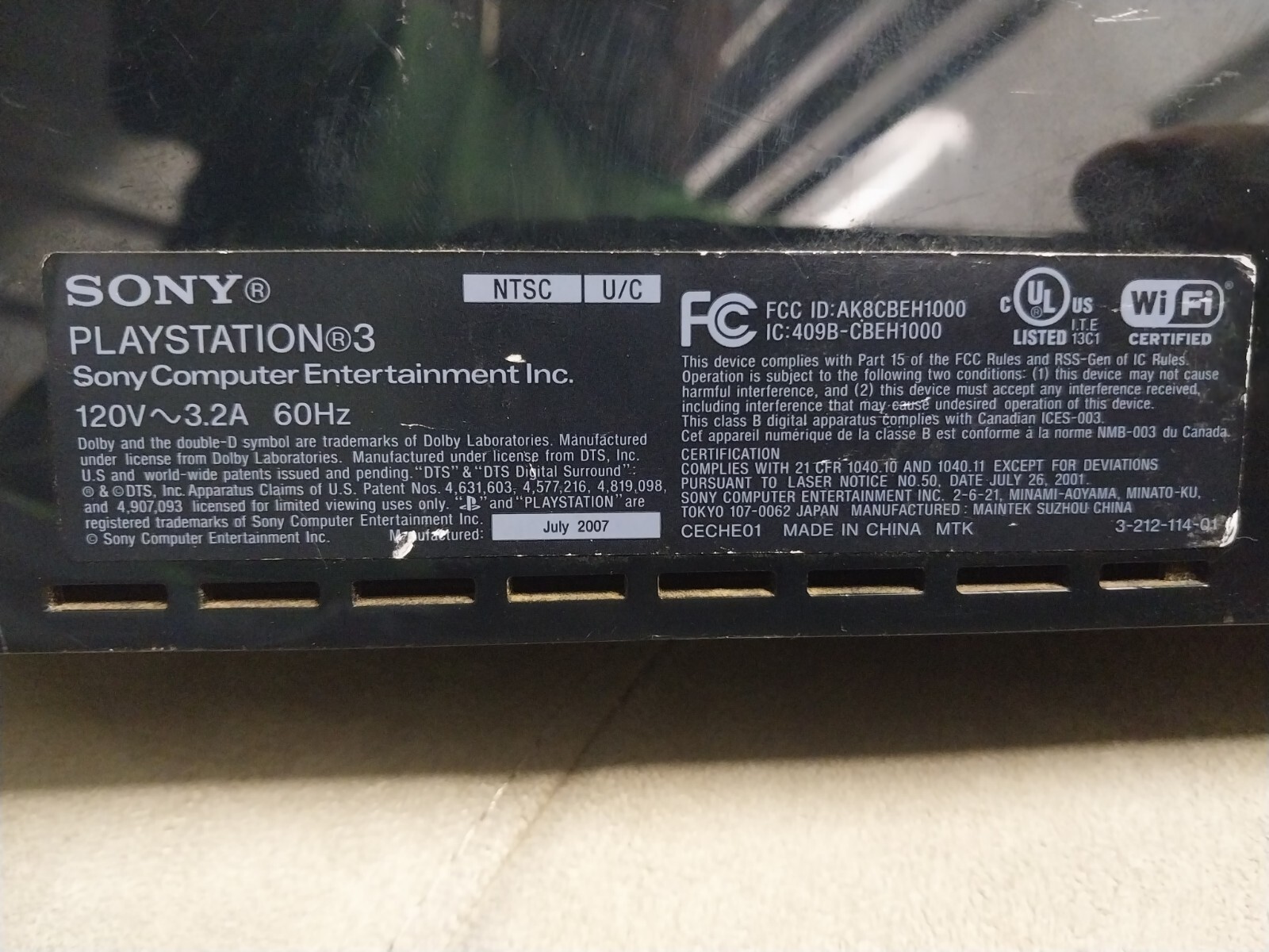 Sony PlayStation 3 60GB CECHA01 PS3 Fat Backwards Compatible Needs ...