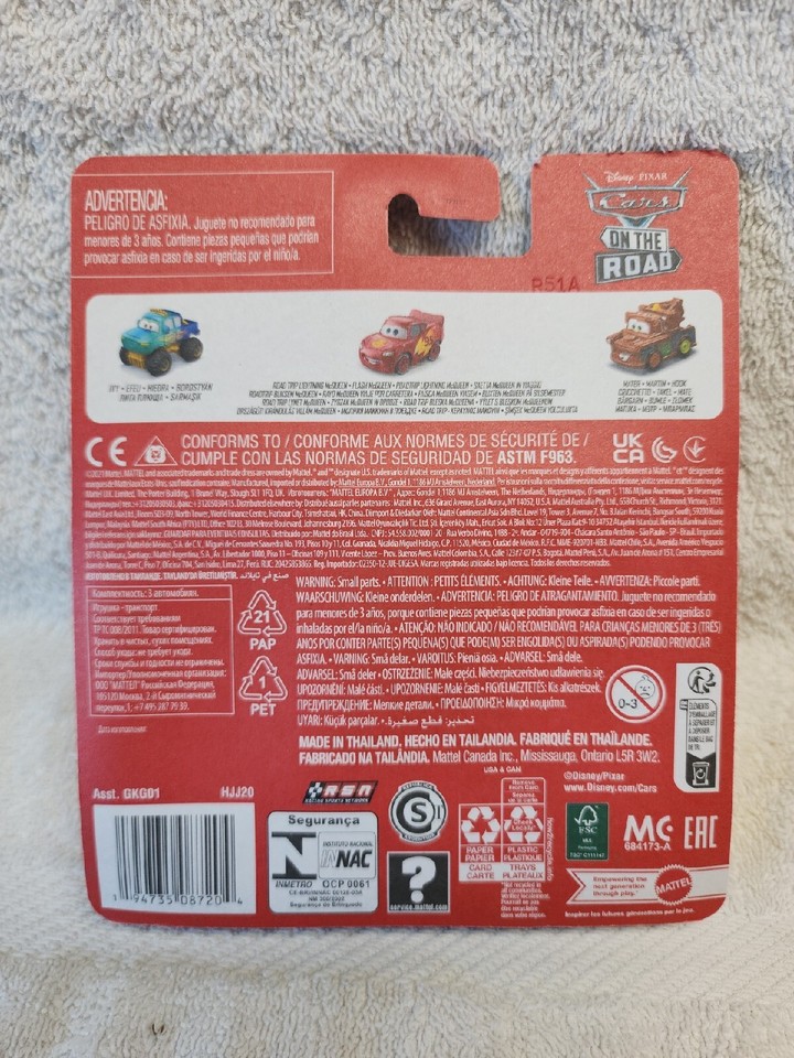 Disney Pixar Cars Mini Racers IVY Monster Truck MATER MCQUEEN 3 Pack ...