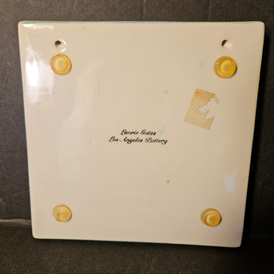 Laurie Gates Los Angeles Pottery Decorative Lime Design Ceramic Tile ...