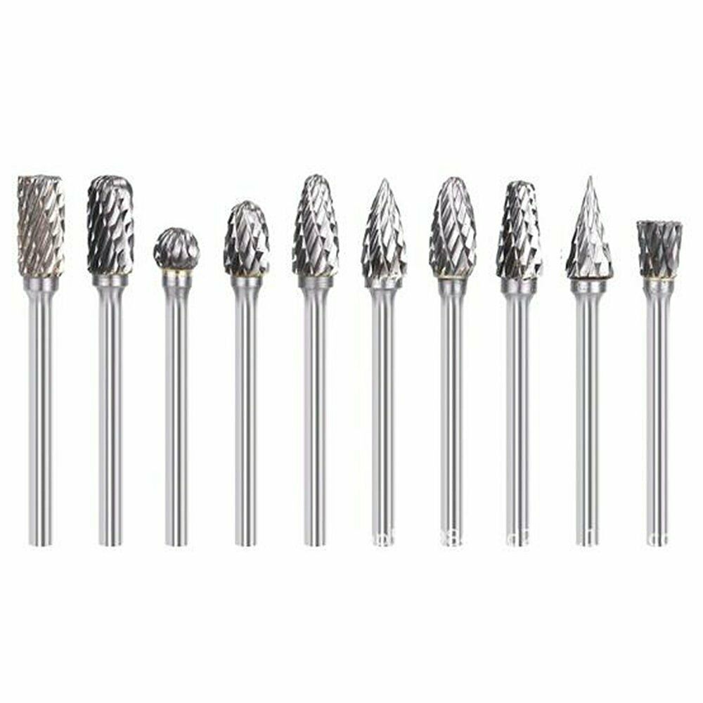 10Pcs Rotary Deburr Set for dremel Rotary Tool Tungsten Carbide Cutter ...