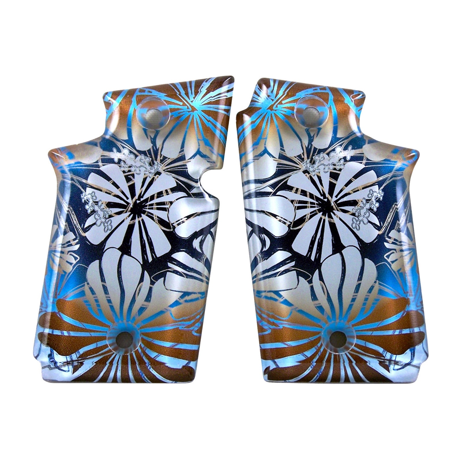 Custom P938 Ambidextrous SPD Acrylic Grips Cabana Floral | eBay