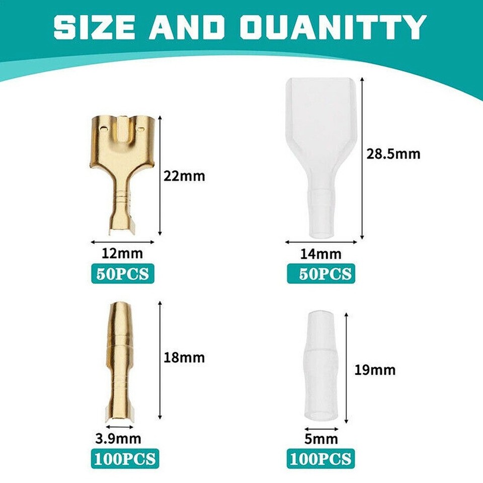 50 Set 4.0 bullet terminal car electrical wire Splitter connector 4mm ...