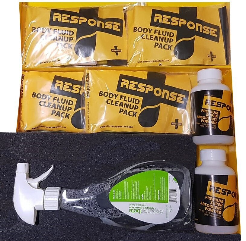 Body Fluid Spill Kit Refill Response Biohazard Disposal Health & Safety ...