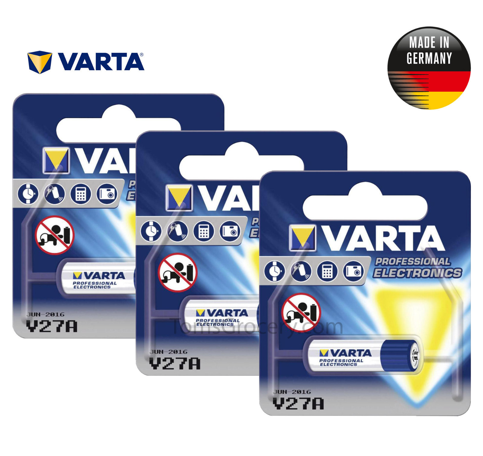 3 x VARTA Professional V27A 4227 27A A27 12V German Alkaline Battery | eBay