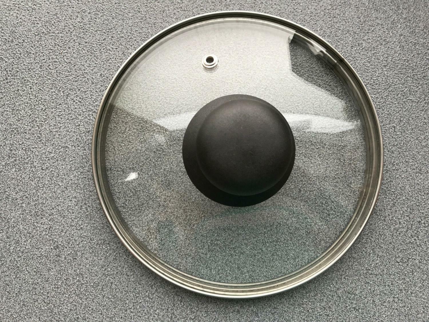 Topfdeckel Topf GLAS EDELSTAHLRAND 14cm 16cm 20cm 28cm 32 Glasdeckel ...