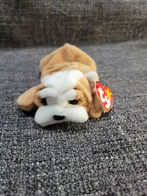 Ty Beanie Baby, Wrinkles The Bulldog, 1996, New With Tag, PVC Pellets ...