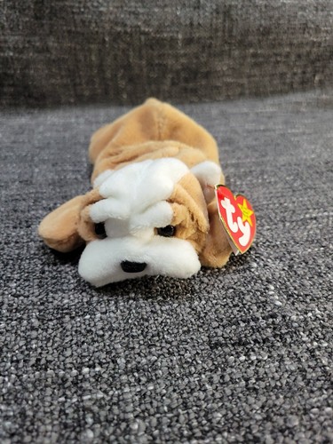 Ty Beanie Baby, Wrinkles The Bulldog, 1996, New With Tag, PVC Pellets ...