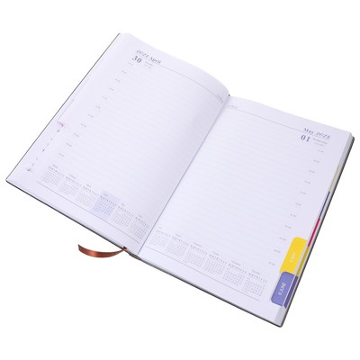 Daily Use Note Pads 2024 Calendar A5 Notebook Black Office Planner ...