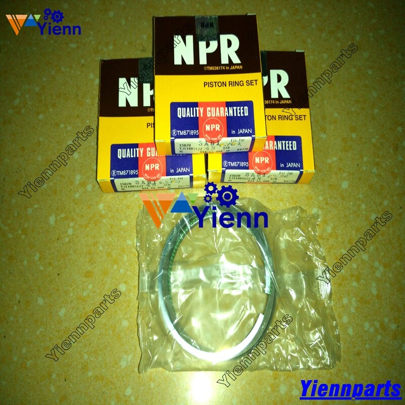 For ISUZU 3AB1 Piston Kit With Ring Set HITAICHI EX50UR EX50URG ...