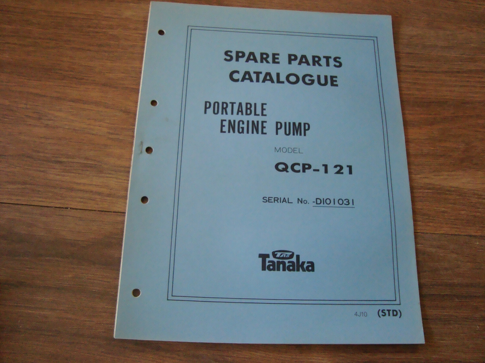 Tanaka Spare Parts Catalouge Portable Engine Pump Model QCP-121 PWI | eBay