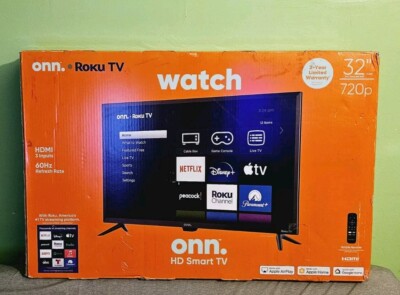 NEW ONN Class HD 32" 720P HDMI Roku Smart LED TV 60Hz 100012589 | eBay