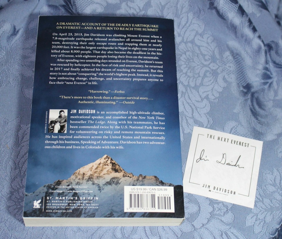 With Signed Book Plate The Next Everest Jim Davidson NEW Paperback ...