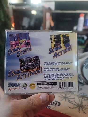 Sonic CD (Windows PC, 1996) Computer Sega Game Disc Complete Video Game ...