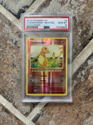 Charmander Reverse Holo 9/108 XY Evolutions 2016 Pokemon Card PSA GEM ...