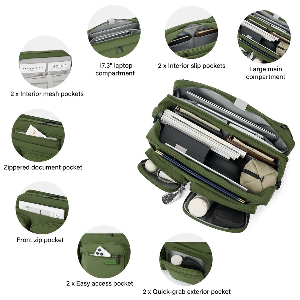 Hanke Underseat Carry On Bag, Convertible Laptop Bag for Men Women, 17. ...