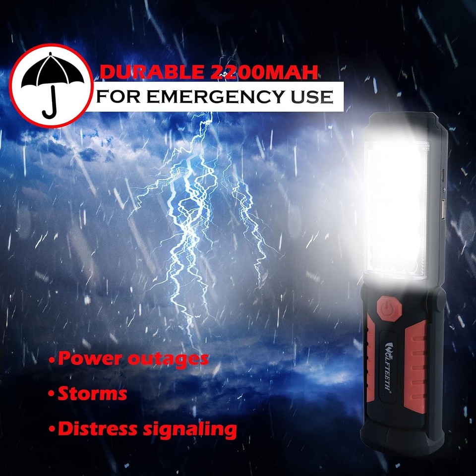 Wolfteeth Rechargeable Magnetic LED Work Light for Mechanics - 360 ...