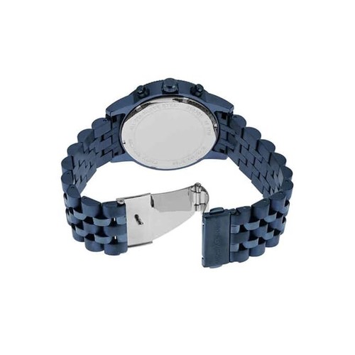 Michael Kors Men’s Quartz Blue Stainless Steel Blue Dial 43mm Watch ...