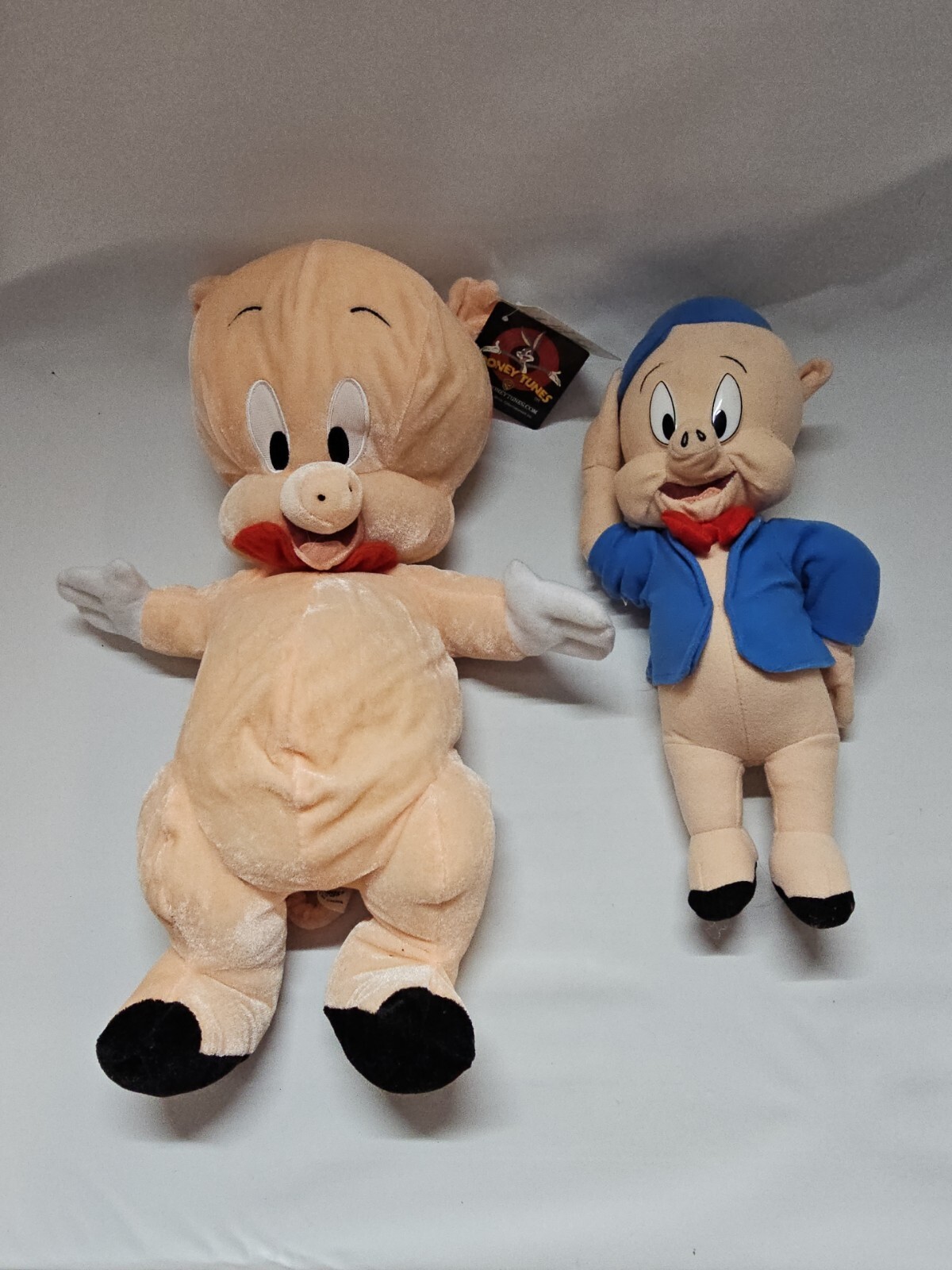 2 13" & 16" PORKY PIG Plush Looney Tunes Stuffed Six Flags Fast Same ...