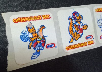 Cheesasaurus Rex Kraft Macaroni And Cheese Stickers 1990s Lot Of 6 ...
