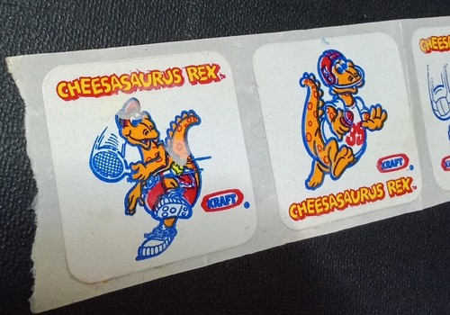 Cheesasaurus Rex Kraft Macaroni And Cheese Stickers 1990s Lot Of 6 ...