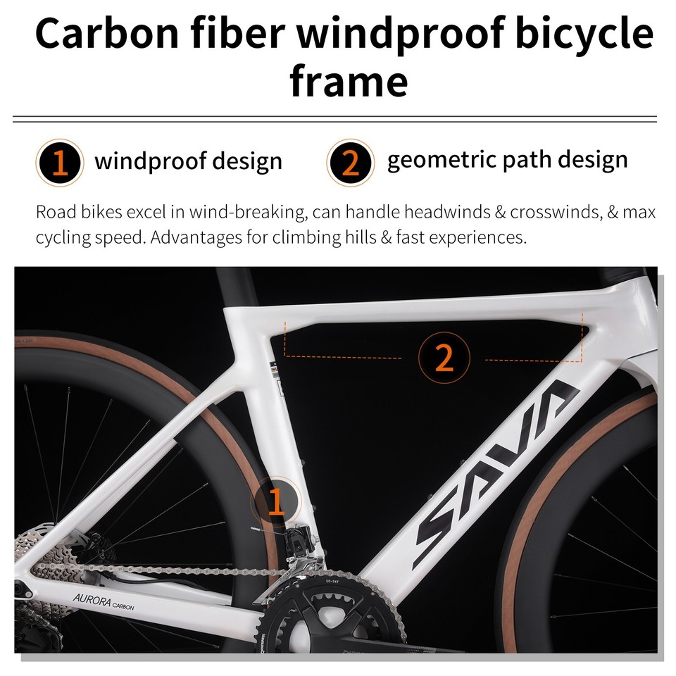 SAVA AURORA 24 Speeds Racing Bike Carbon Frame with 105 Hydraulic Disc ...