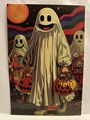 Halloween Vintage Style Unused Spooky Postcard Greeting Card 4x6 | eBay