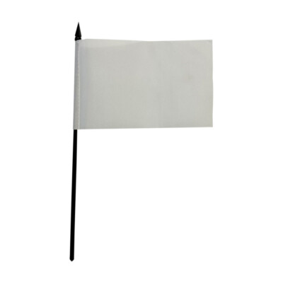 White "4x6" Flag / Solid White Desk Flag / Mini White Stick Flag | eBay