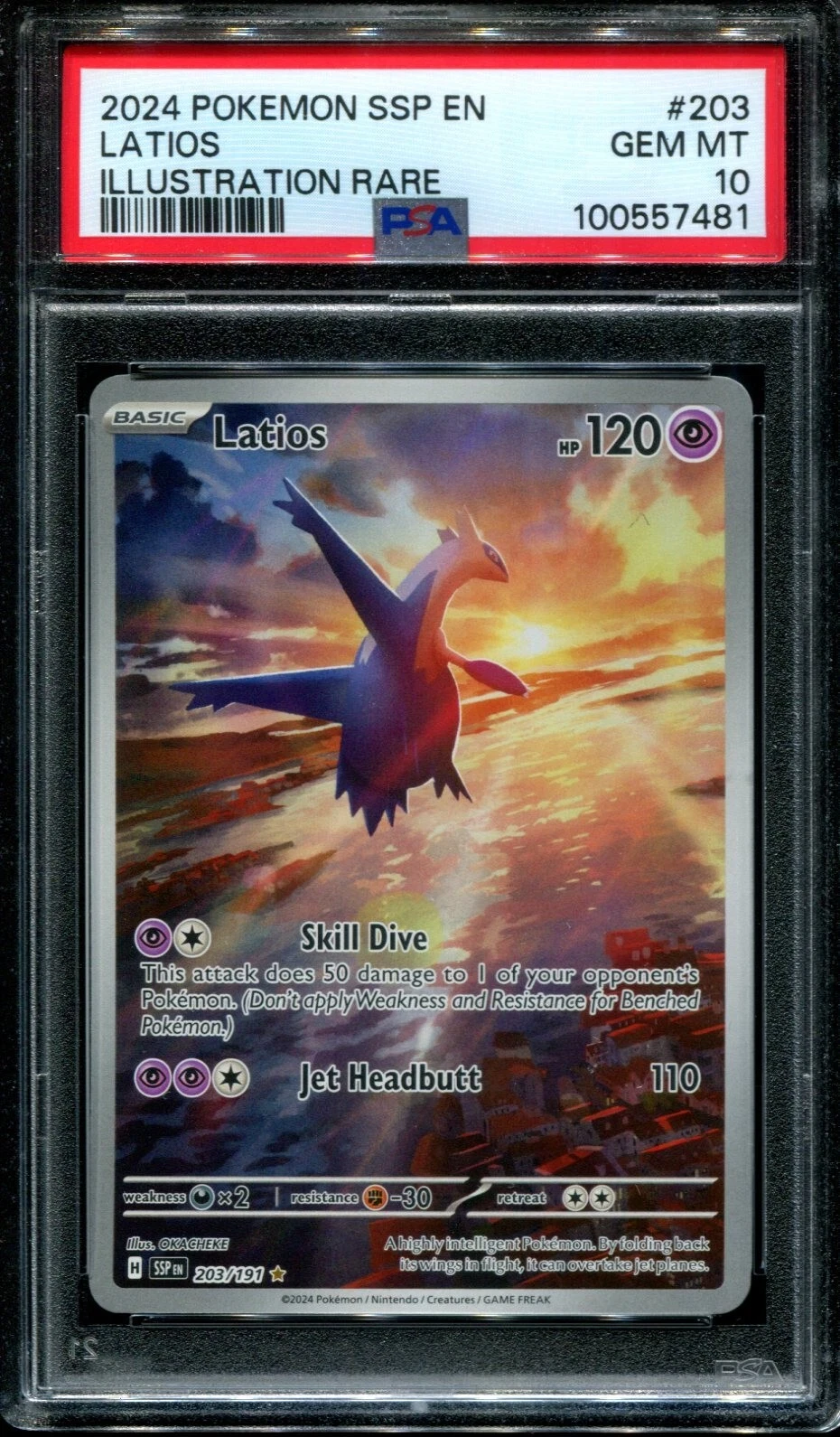 Latios 2024 Scarlet & Violet: Surging Sparks #203/191 Illustration Rare ...