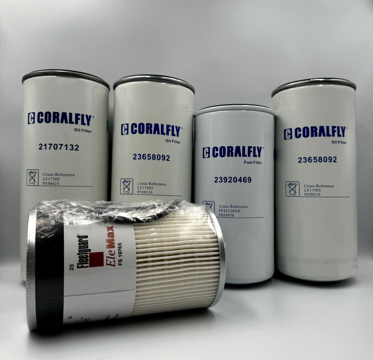 Filter Kit Volvo D13 Oil Fuel Filters 23658092 (2), 21707132, 23920469 ...