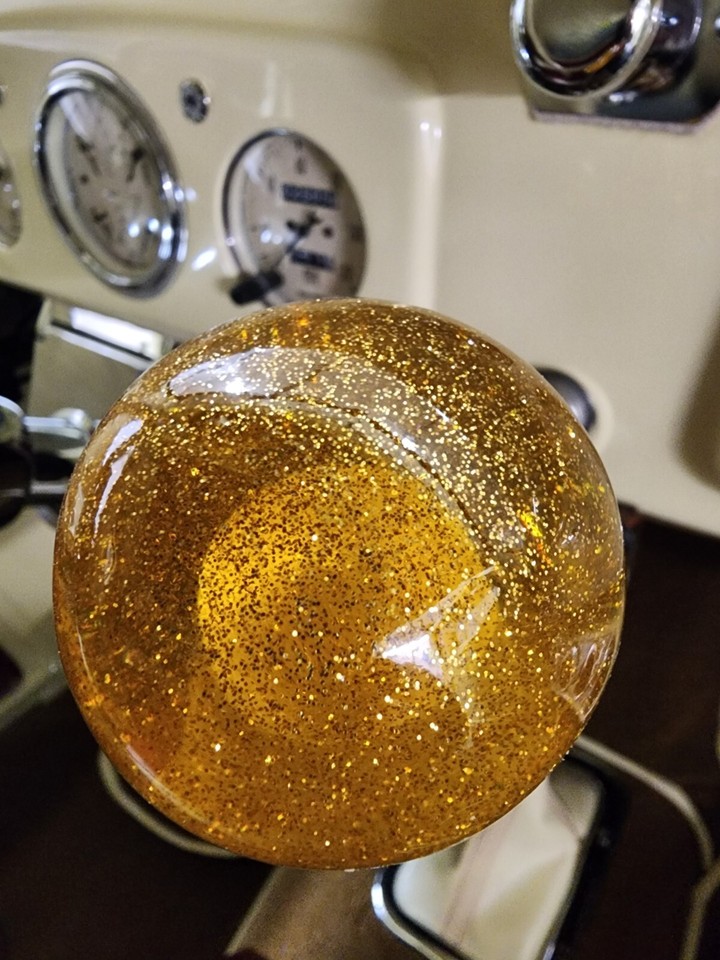 Custom Shift Knob Golden Skull Shifter Knob vintage Rat Fink rat rod ...