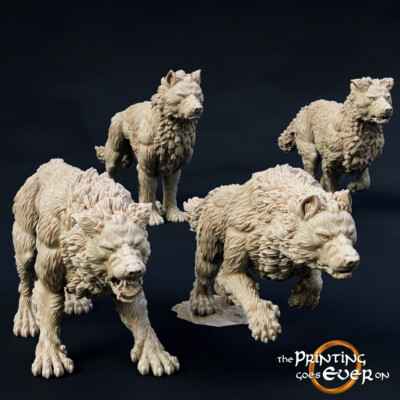 Morthan Warg Worg Wolf Pack Miniature | D&D DnD | | eBay