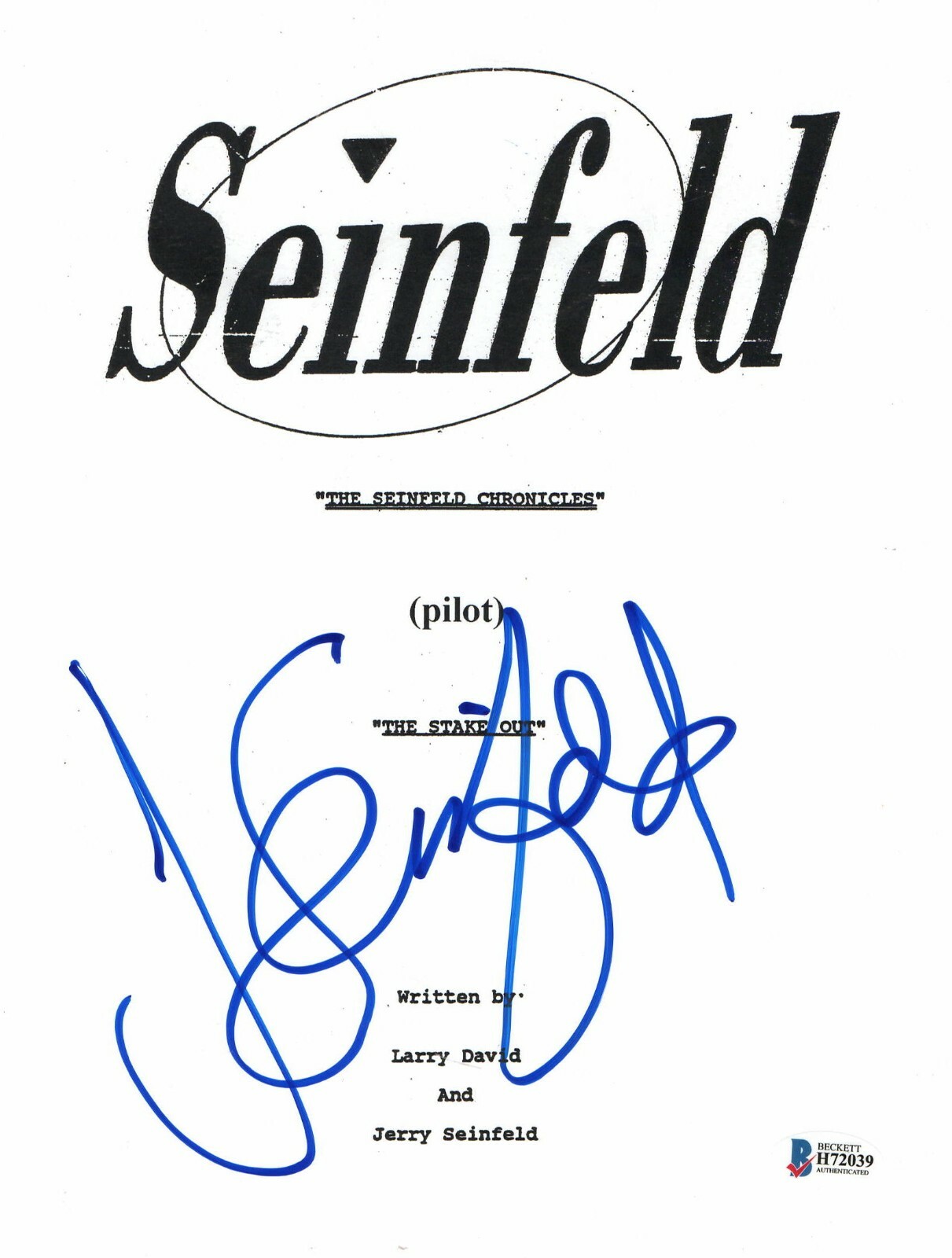 JERRY SEINFELD SIGNED AUTOGRAPH SEINFELD TV SCRIPT BAS BECKETT COA | eBay