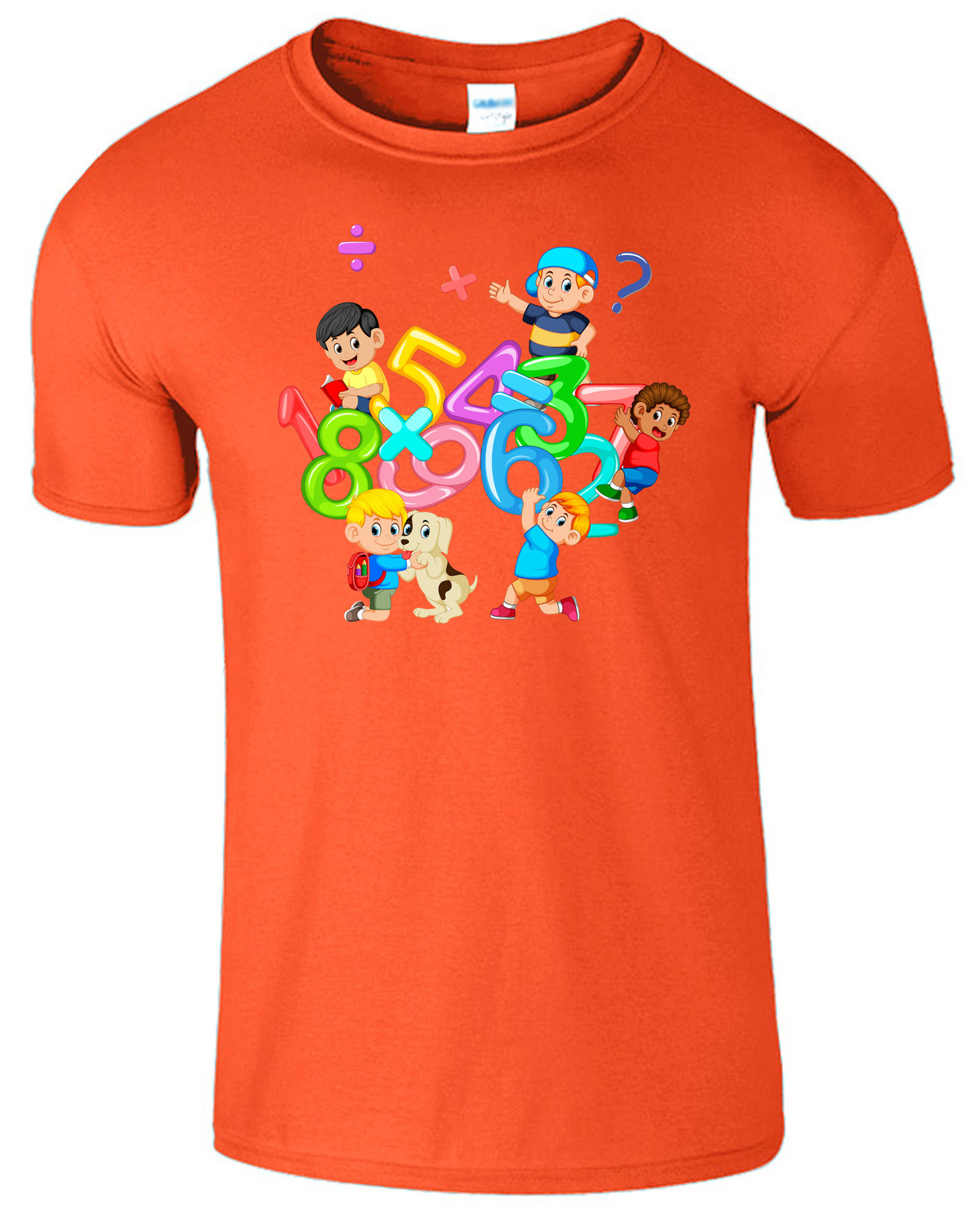 Kids Boys Math Day T Shirt Colorful Number Symbols School Event ...
