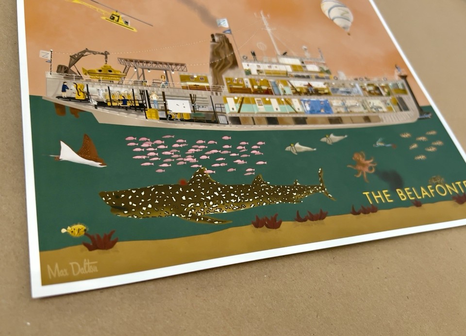 Max Dalton LIFE AQUATIC + ROYAL TENENBAUMS 2 Print SET BELAFONTE 111 ...