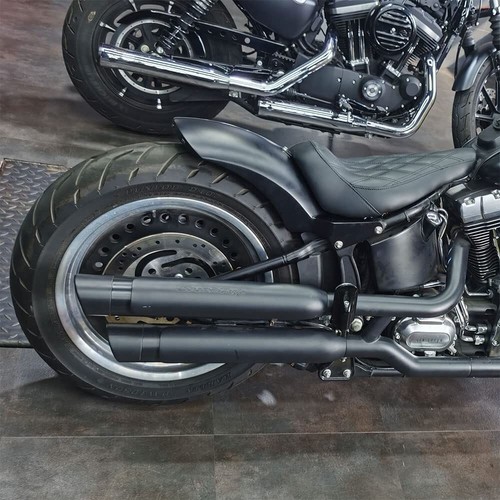 Custom Heavy Short Rear Fender With Lights Unpainted for Harley Fatboy ...