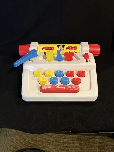 Vintage 1990s Mattel Disney Typewriter Toy Mickey Mouse Donald Duck ...